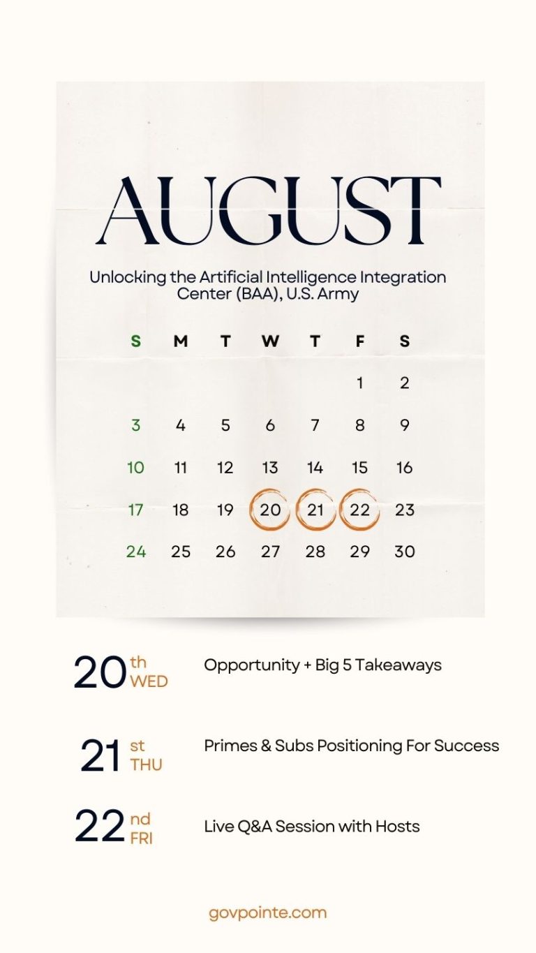 Artificial Intelligence Integration Center (BAA), US Army – Contractor ...